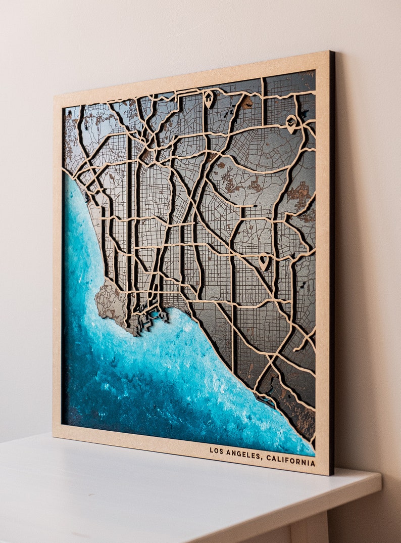 Personalize Gift. Custom River Map. Woodcut Map. Wood Map. | Etsy