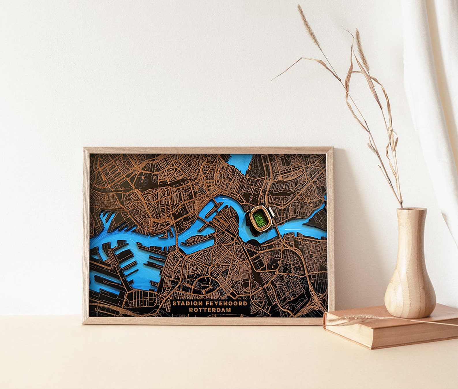 3D Wood Soccer Stadium Map, Laser Cut Wall Art - Etsy