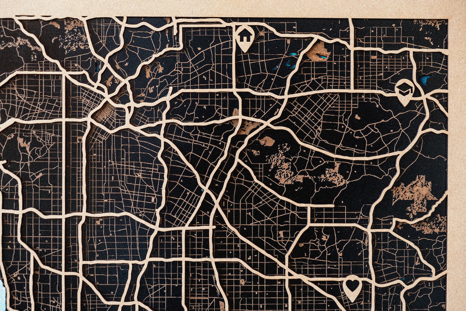 Personalize Gift. Custom River Map. Woodcut Map. Wood Map. | Etsy