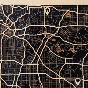 Personalize Gift. Custom River Map. Woodcut Map. Wood Map. Laser ...