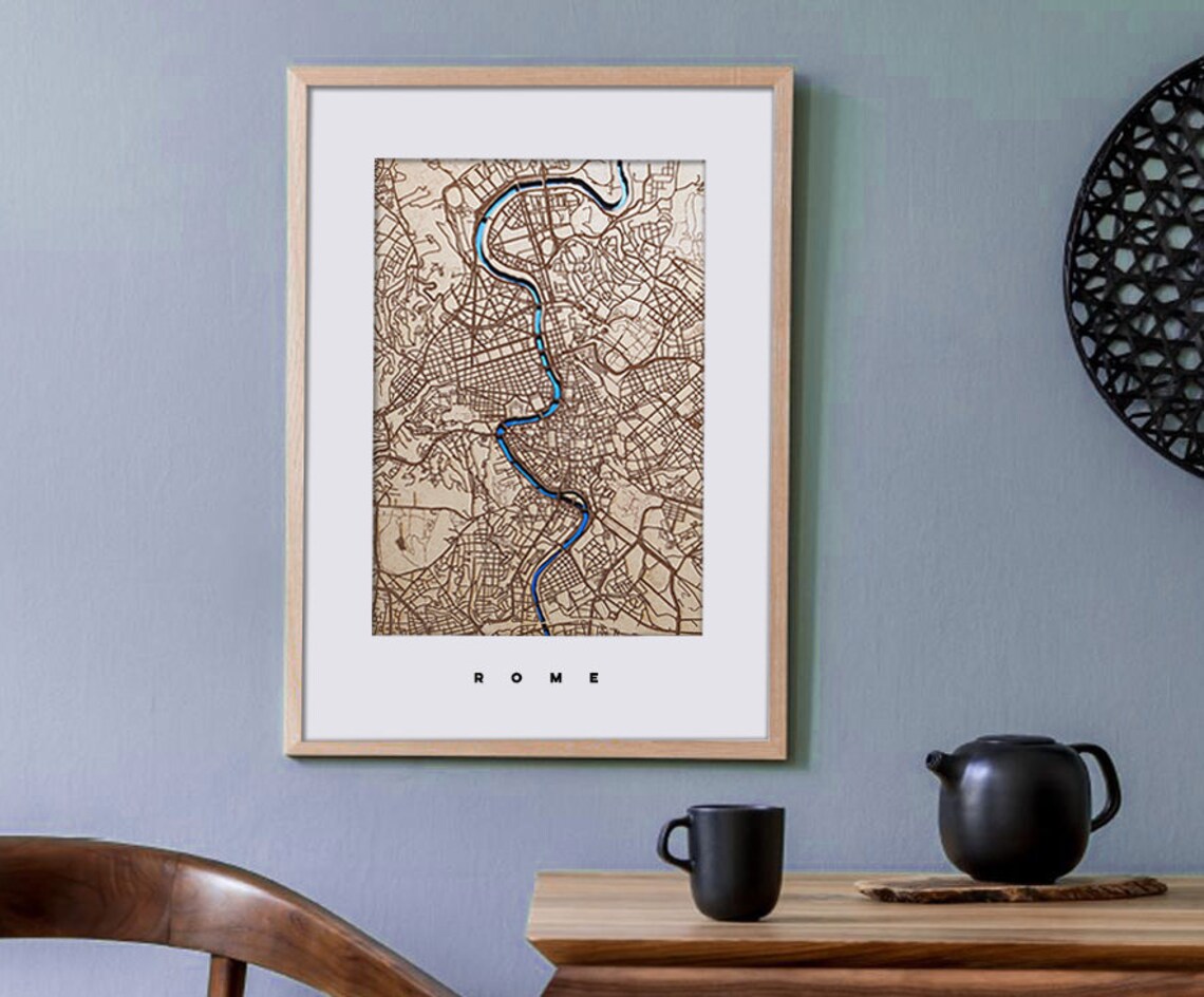 Wood Art Wood City Map Engraved Map Wood World Map With | Etsy