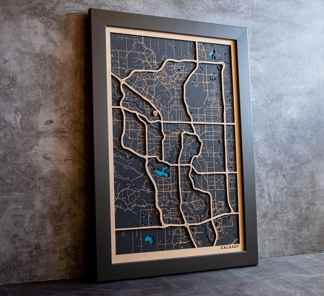 Wooden Map of Any City in the World, 5th Anniversary Birthday Wedding ...
