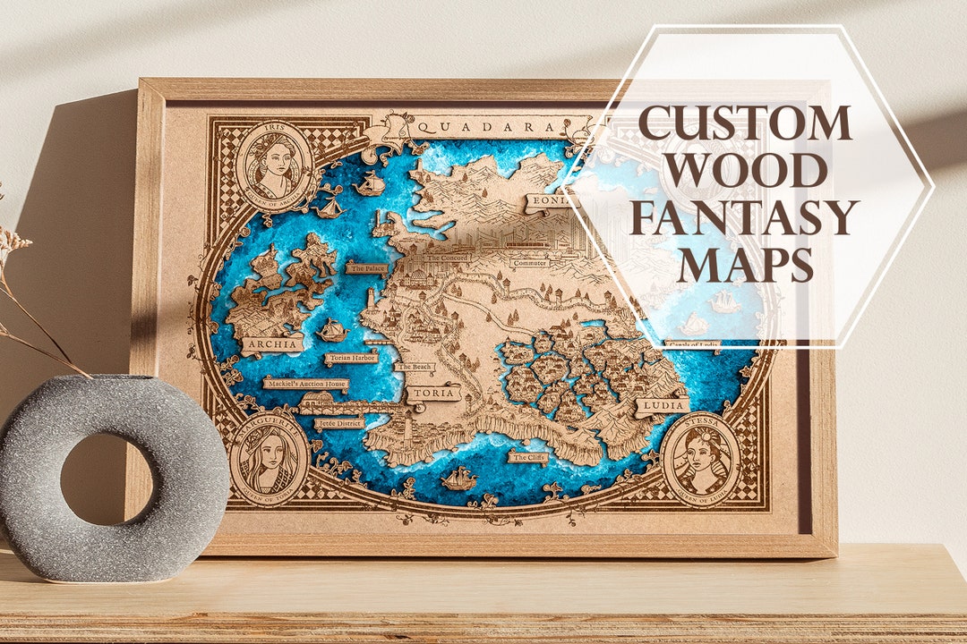 Fantasy Wood Maps. We Create Your Favorite Fantasy Map in Wood ...
