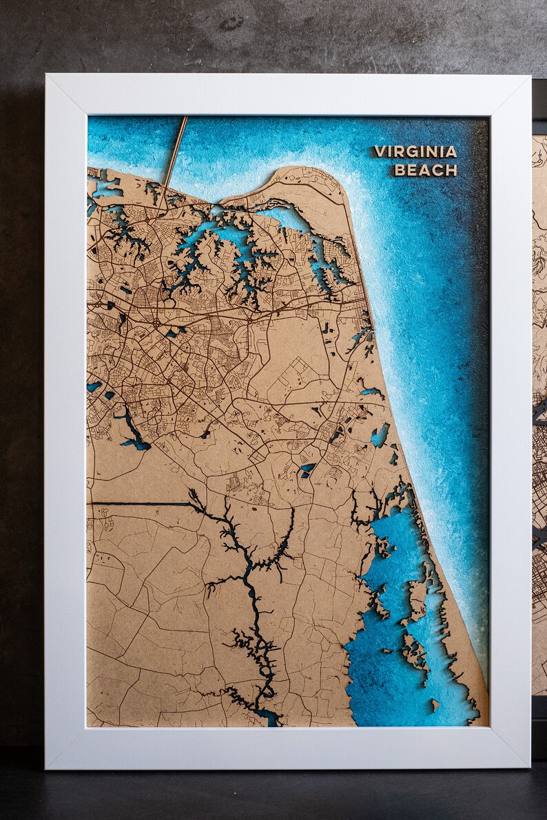 Custom Laser Cut City Map – Hand-painted Wooden Anniversary Gift - Etsy