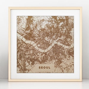 Custom City Map. Any City Engraved in Wood and Laser Cut. Custom Wood ...