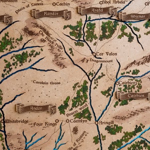 The Wheel of Time Map, the Westlands, Wall Map. the Wheel of Time Wood ...