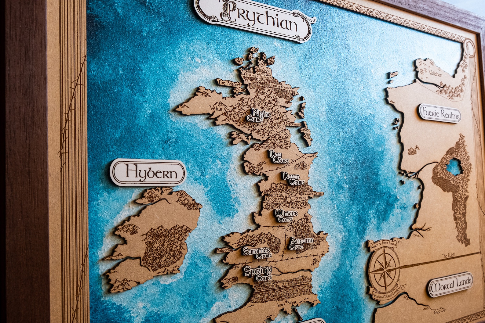 Mapa De Madera De ACOTAR a Court of Thorns and Roses, Regalo Para él ...