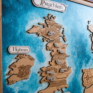 Mapa De Madera De ACOTAR a Court of Thorns and Roses, Regalo Para él ...