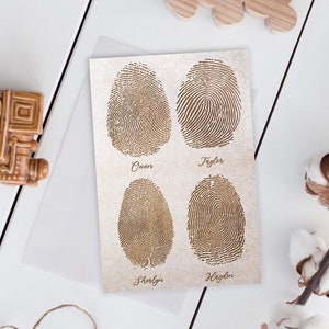 Family Fingerprints. Picture to Decorate Wall. Original Wood Art ...