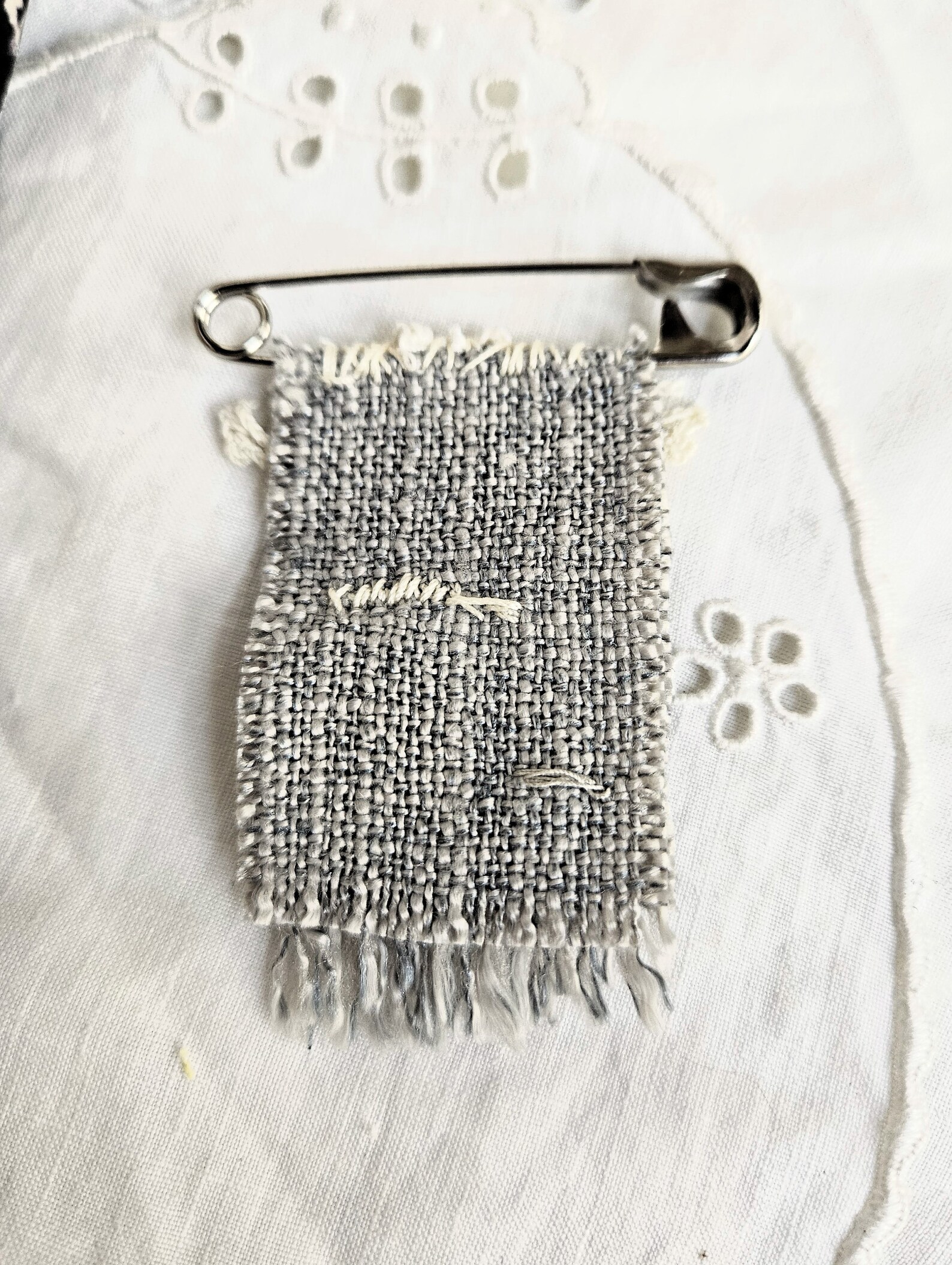 Granny Chic Fabric Brooch, Victorian Look Talisman, Textile Lapel Pin ...