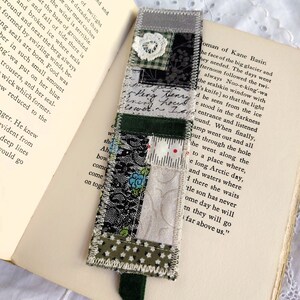 Pieced Textile Bookmark, Unique Reading Lover Gift, Teacher ...