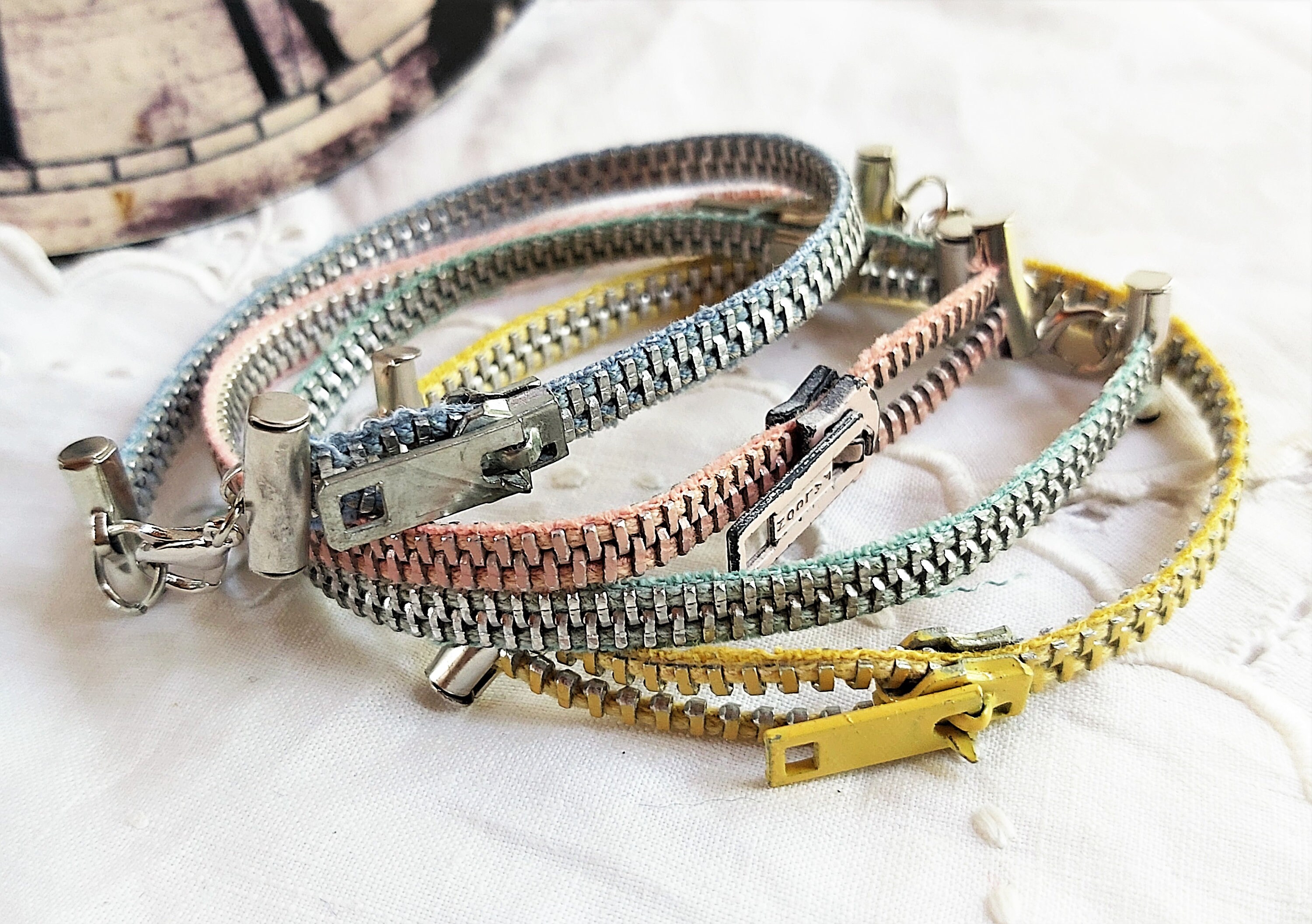 Pastel Metal Zipper Bracelet, Punk Rock Jewelry, Fun Teen Gift, Budget ...