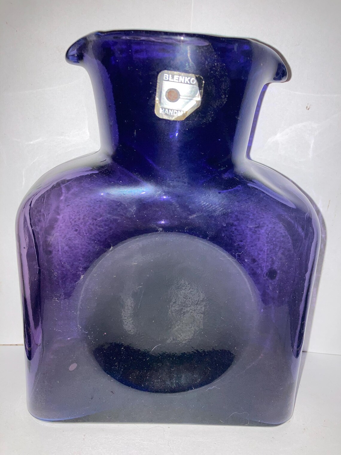 Vintage BLENKO #384 Double Spout Water Bottle Vase Art Glass: Set of 4 ...