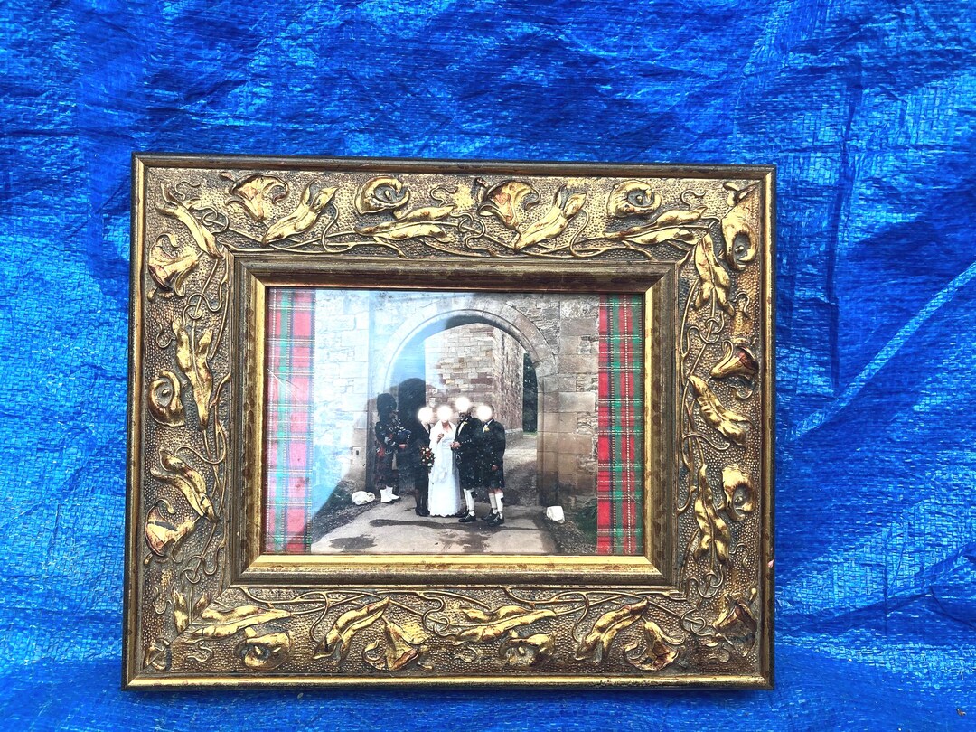 Vintage, Luxury Martin Aborn Gold Leaf Gilded Embossed & Burled Wood ...