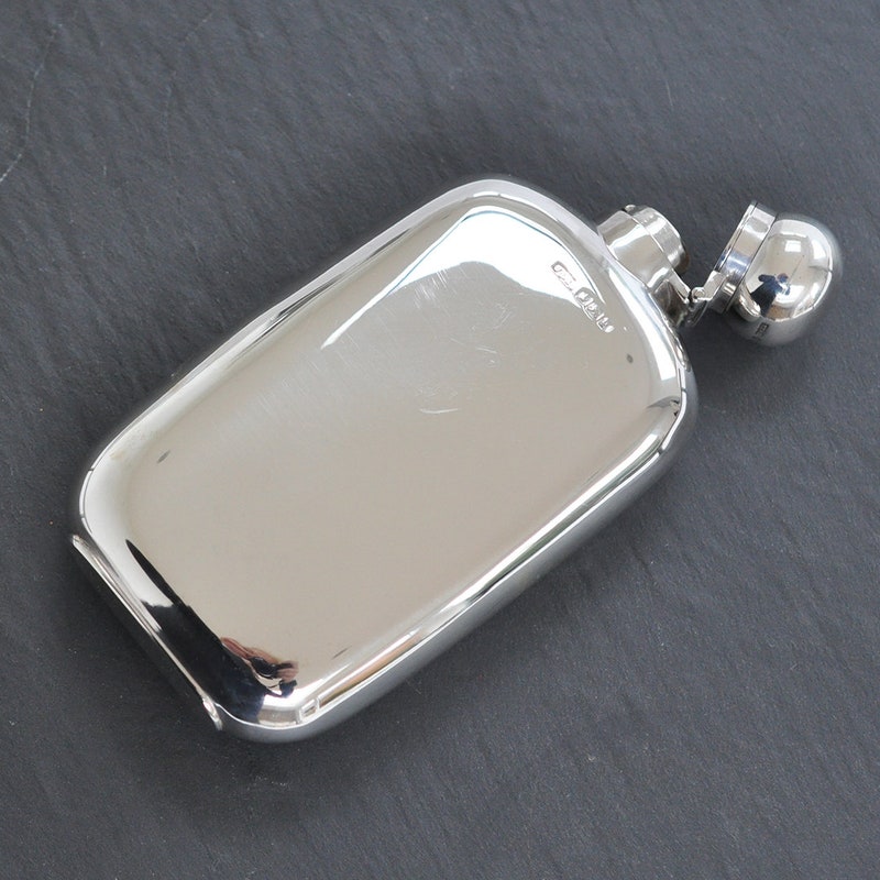 Silver Flask - Etsy