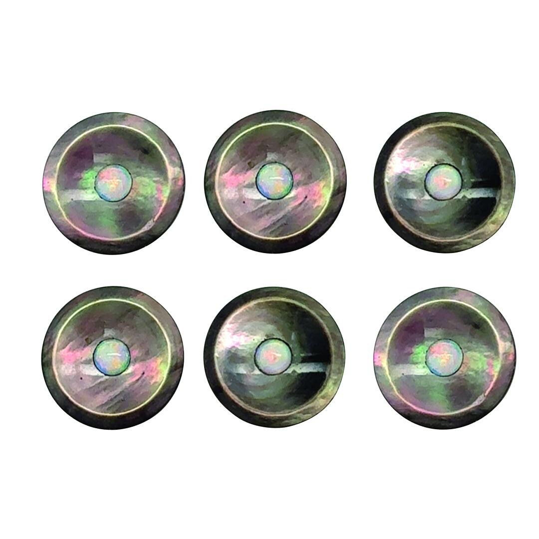 Black Mother of Pearl & Opal Button Set - Etsy