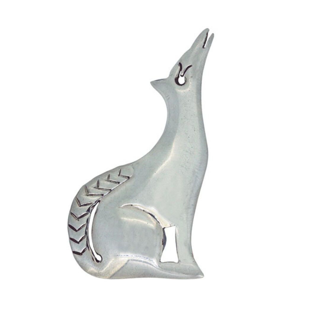 Silver Fox Brooch - Etsy