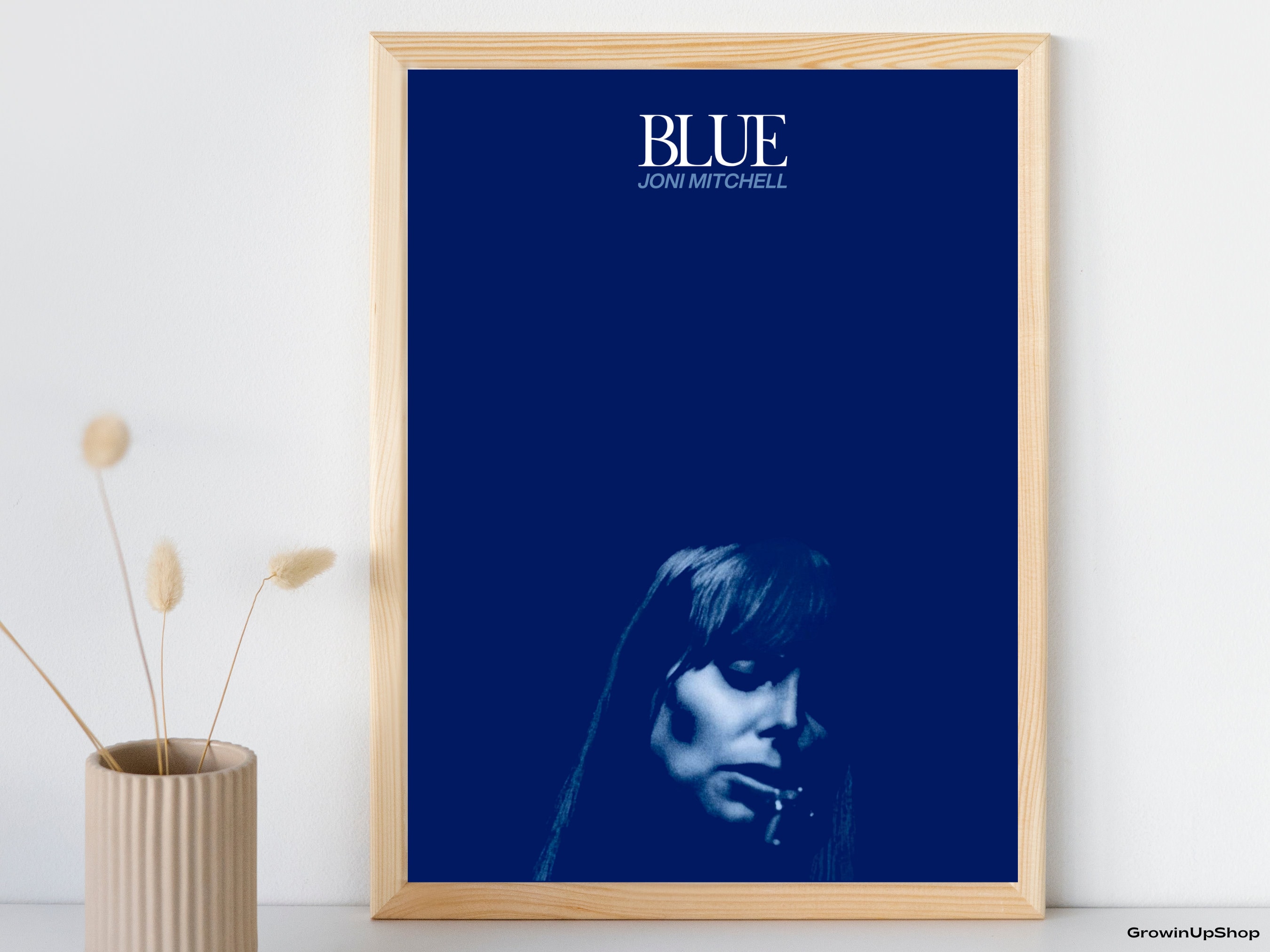 Joni Mitchell Blue Album Poster Vintage Rock Music Wall Art - Etsy
