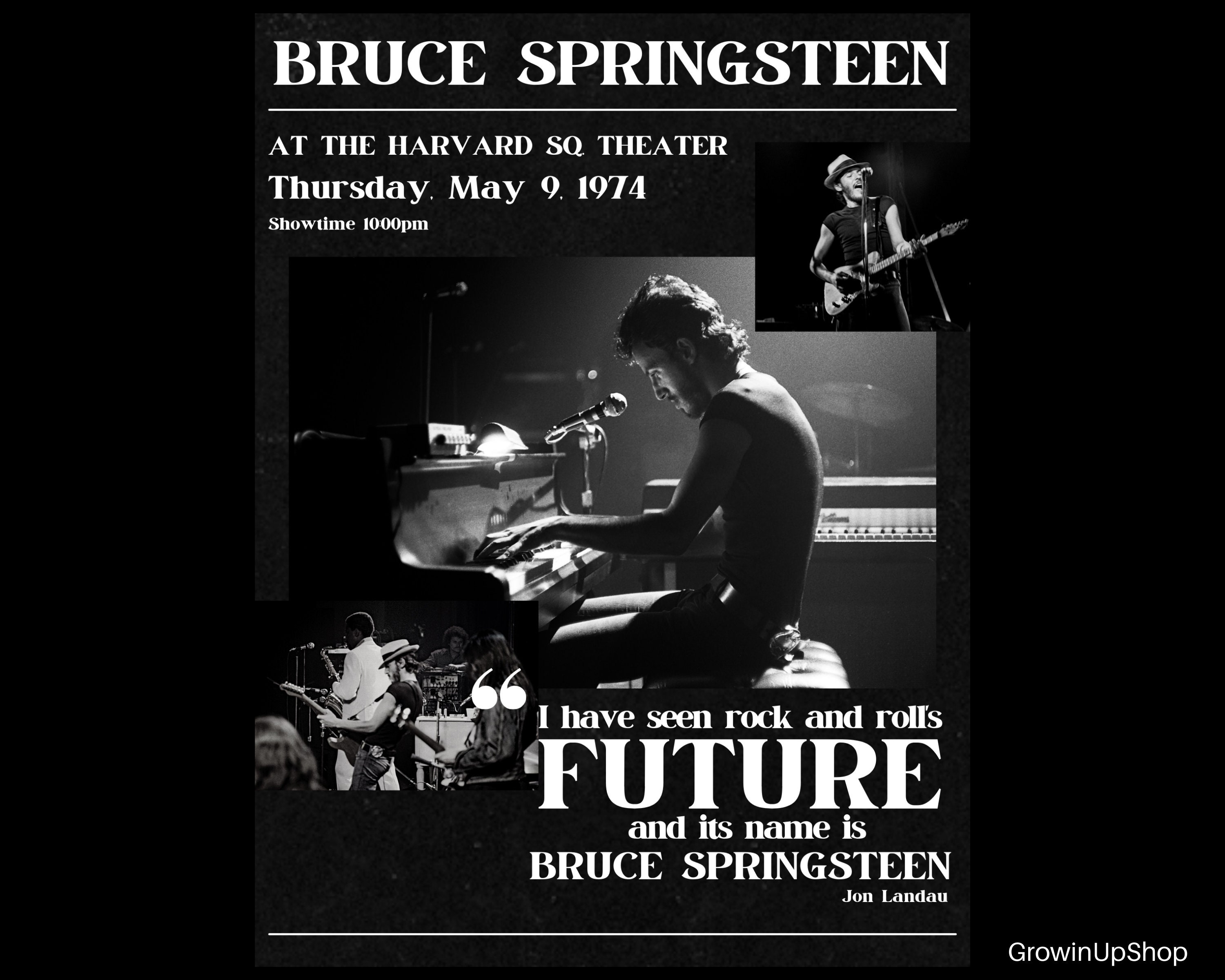 Bruce Springsteen 1974 Harvard Square Vintage Concert Poster, Classic ...