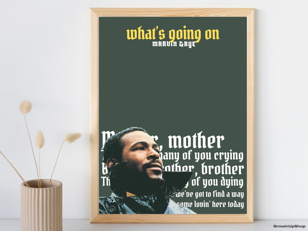 Marvin Gaye What's Going on Lyrics Poster | Digital Download - Etsy
