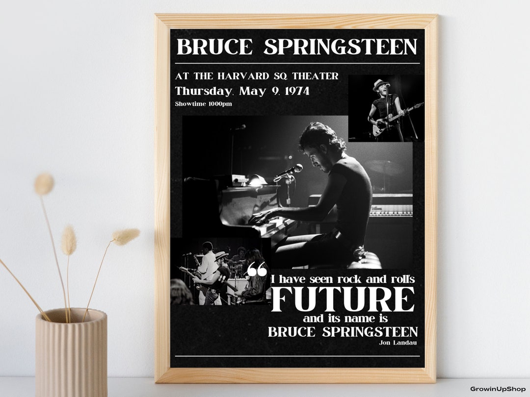 Bruce Springsteen 1974 Harvard Square Vintage Concert Poster, Classic ...