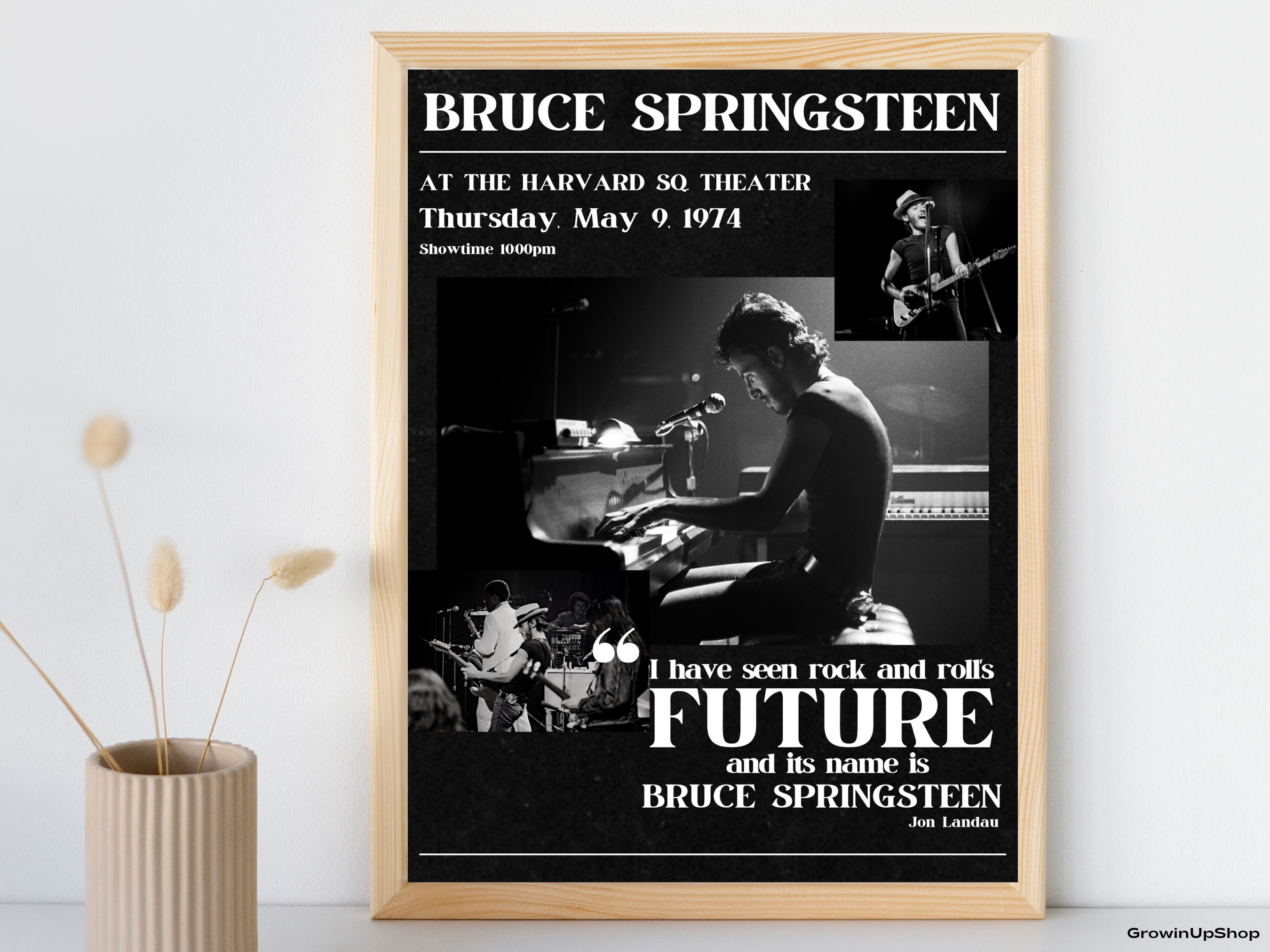 Bruce Springsteen 1974 Harvard Square Vintage Concert Poster, Classic ...