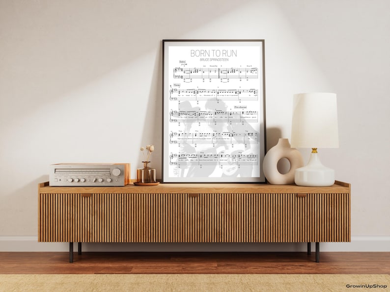 Bruce Springsteen Born to Run Poster, 70s Classic Rock Music Wall Art ...