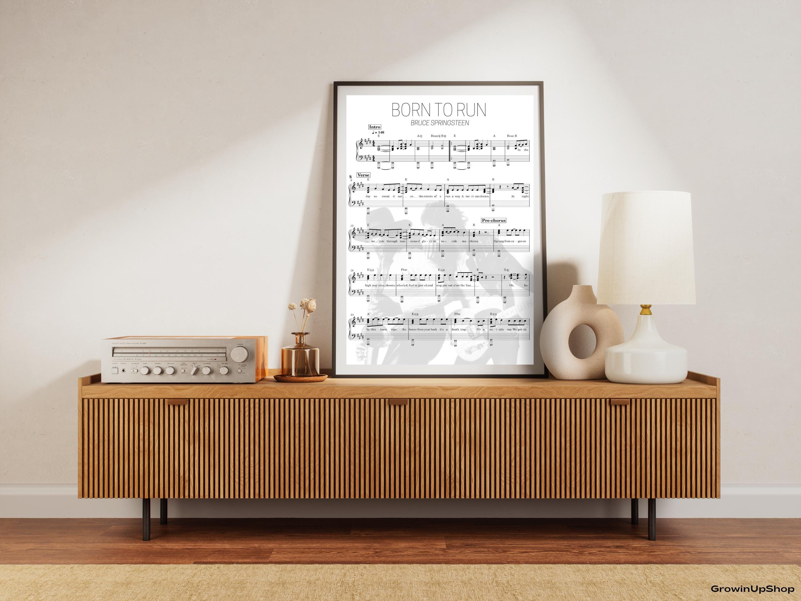 Bruce Springsteen Born to Run Poster, 70s Classic Rock Music Wall Art ...