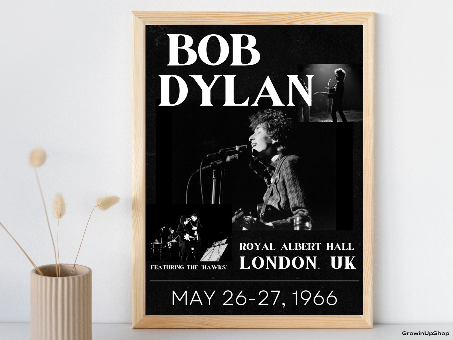 Bob Dylan Royal Albert Hall Poster, Vintage Rock Music Wall Art ...