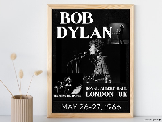 Bob Dylan Royal Albert Hall Poster Vintage Rock Music Wall - Etsy