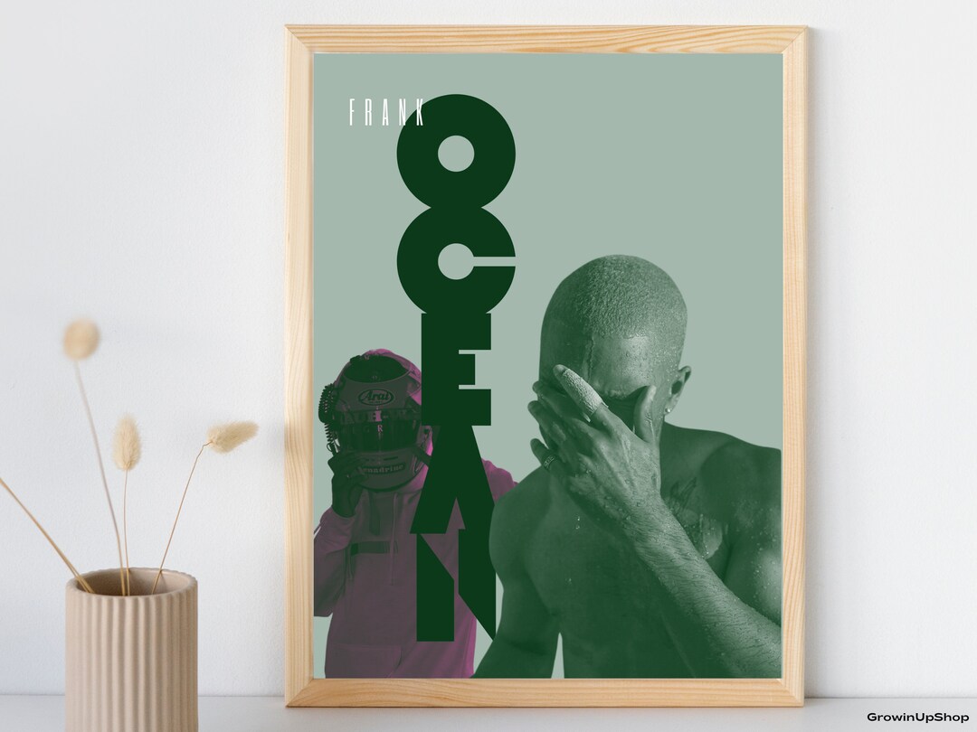 Frank Ocean Green Blonde Poster, Minimalistic Music Wall Art, Digital ...