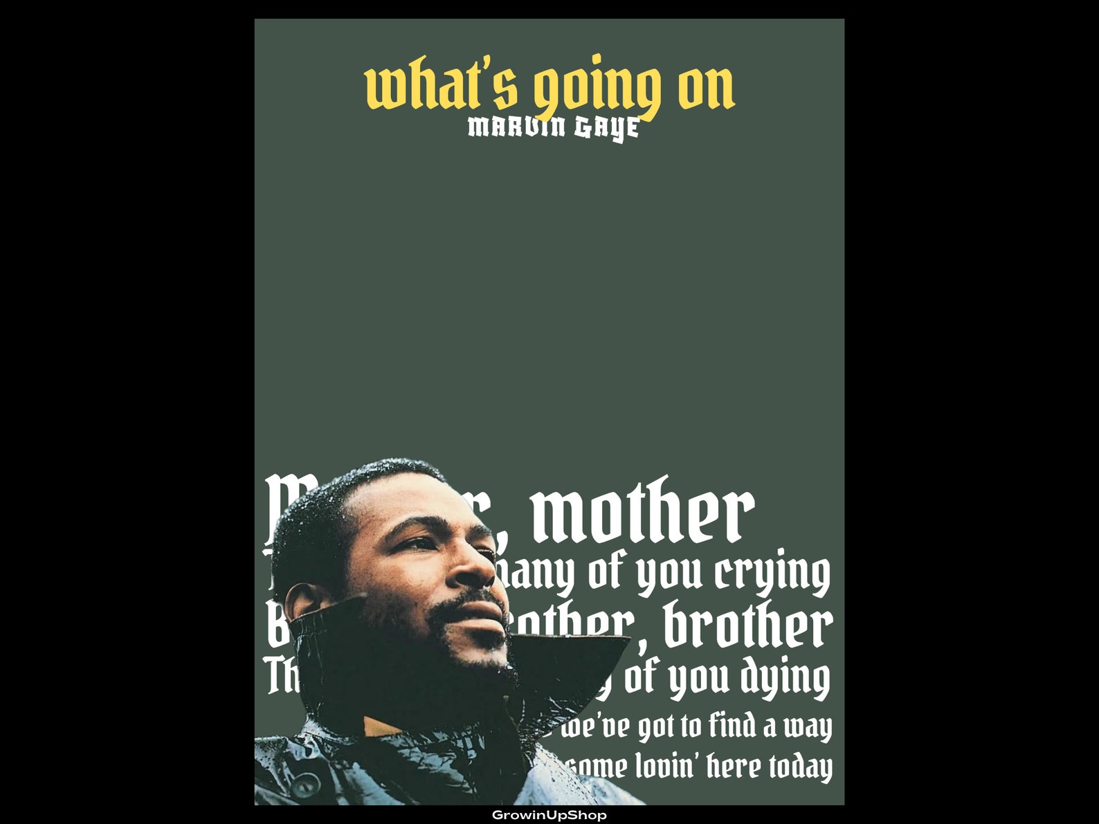 Marvin Gaye What's Going on Lyrics Poster | Digital Download - Etsy