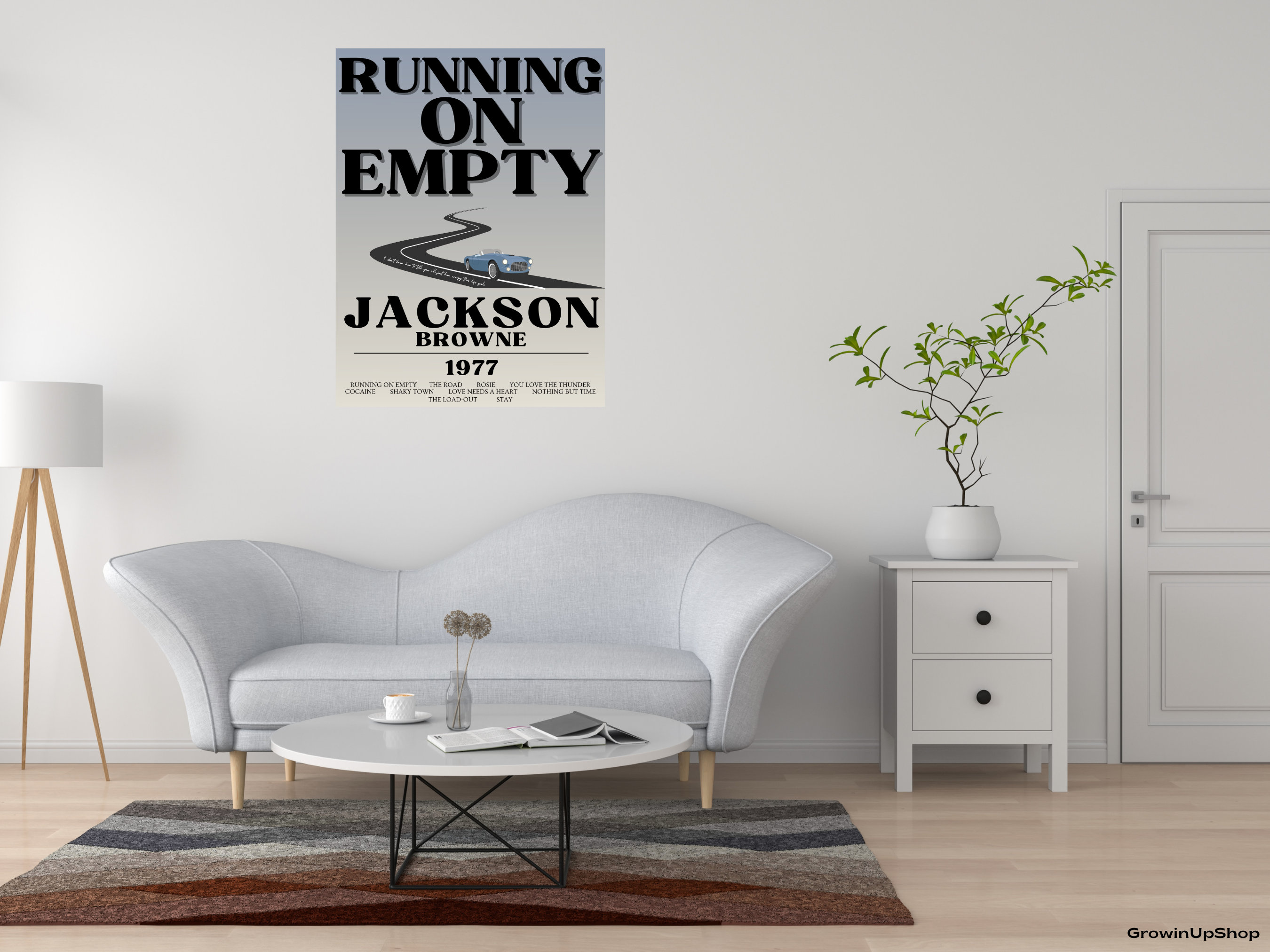 Jackson Browne Running on Empty Poster, Classic 70s Rock Wall Art ...