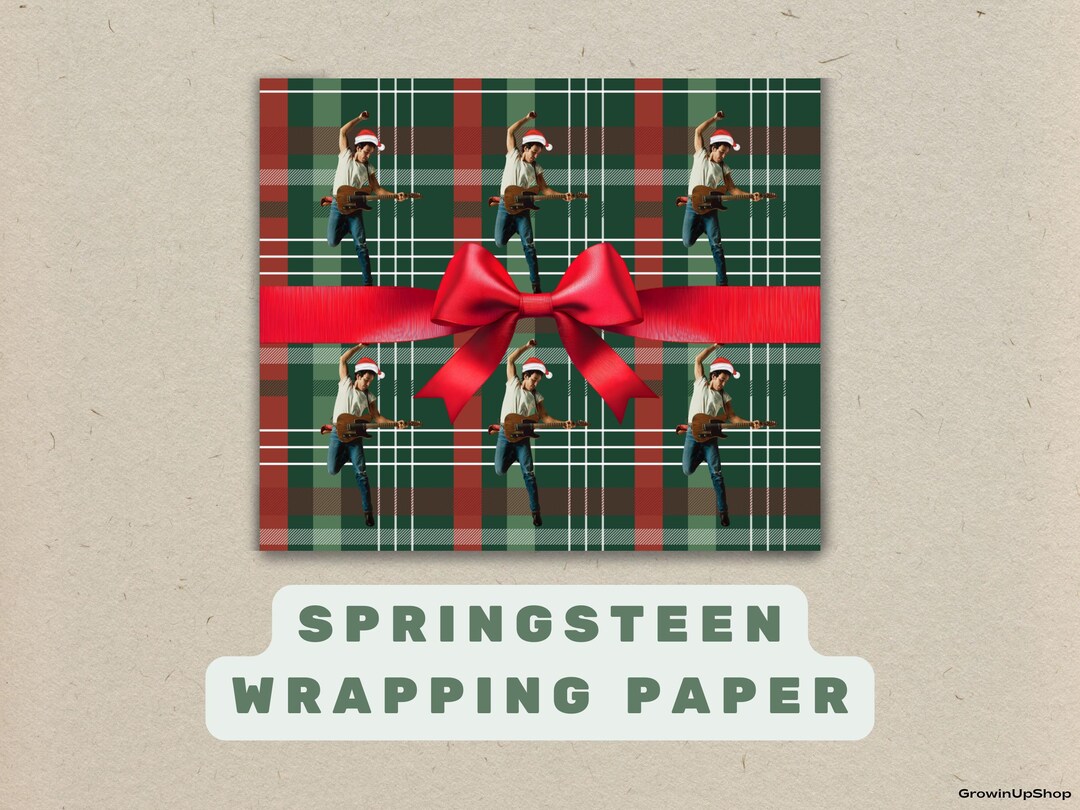 Bruce Springsteen Christmas Wrapping Paper, Digital Download, Music ...