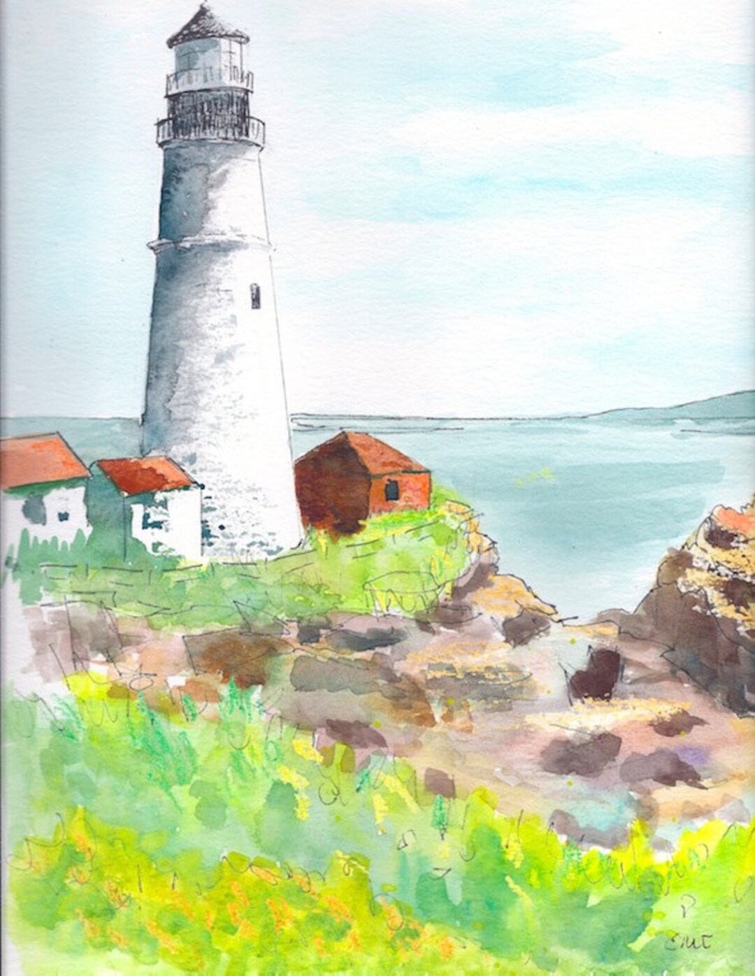 Cape Ann Lighthouse, Chroma Study - Etsy