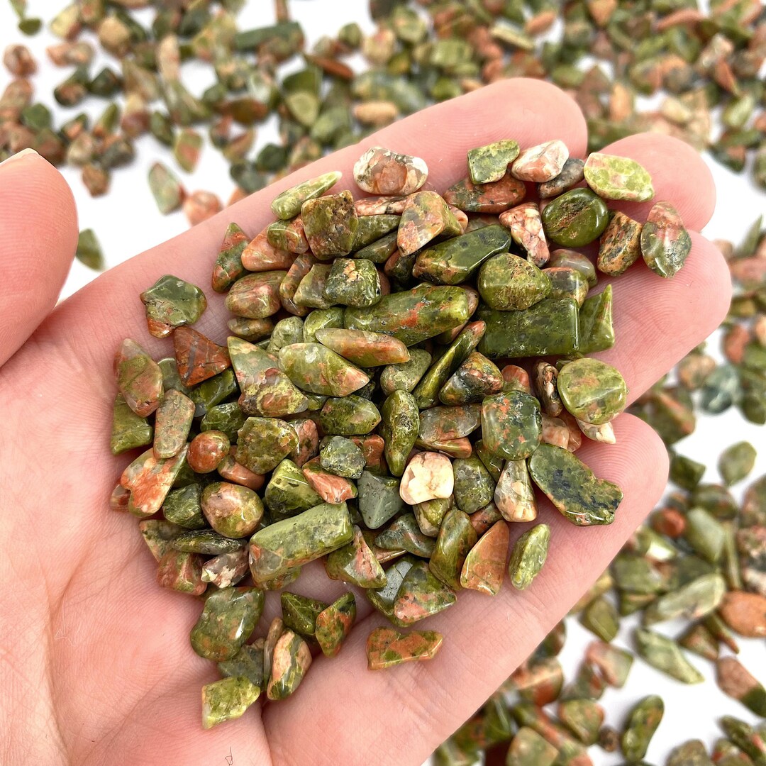 20g of Unakite, Mini Tumbled Stones, Tumbled Crystal, Tumbled Unakite ...