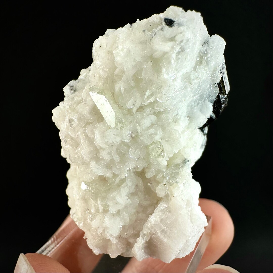 Rare Herderite on Albite pakistan Green Herderite Crystal, Natural ...
