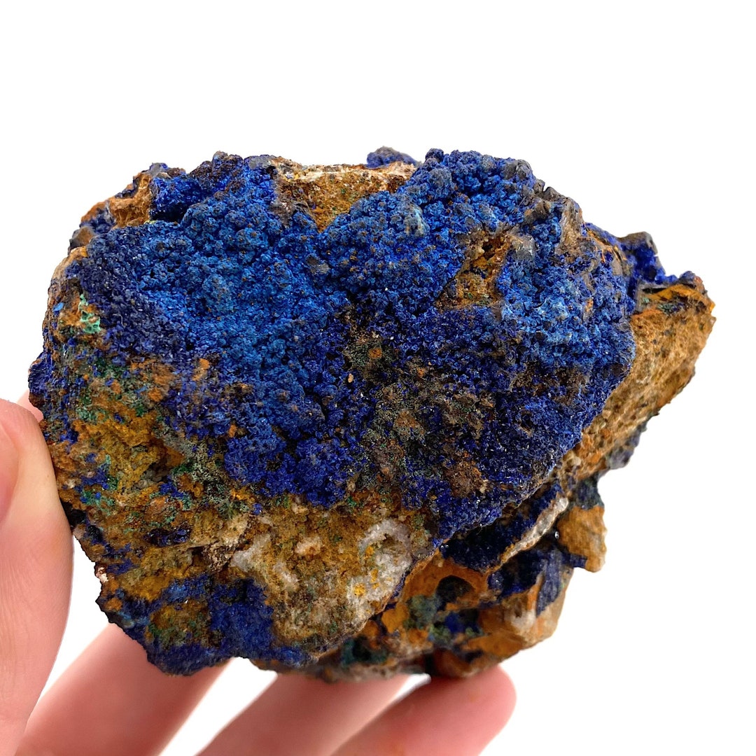 Raw Azurite With Malachite (congo), Raw Azurite, Azurite Specimen - Etsy