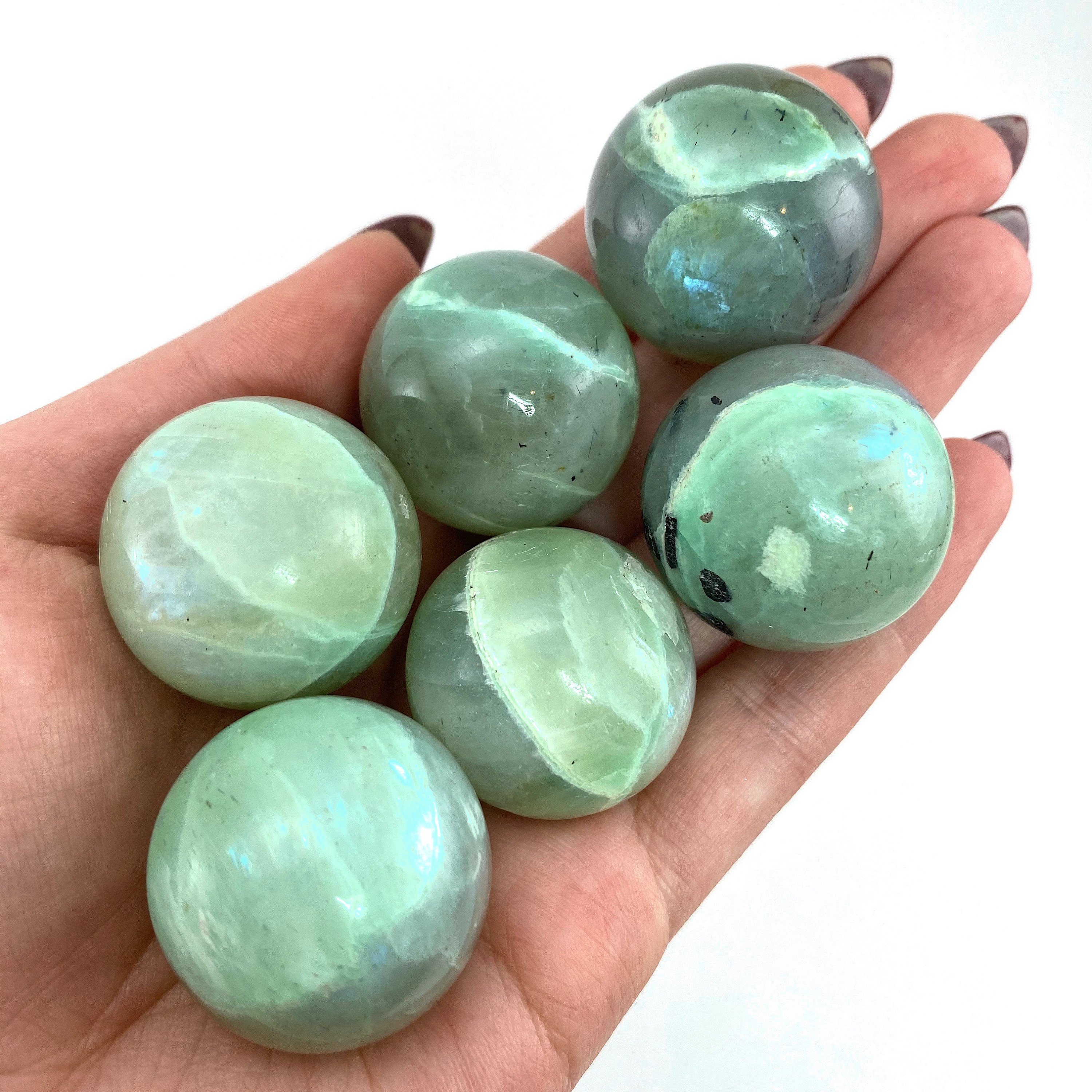 Home & Living Rocks & Geodes Pinch Moonstone Polished Sphere 50mm S02 ...