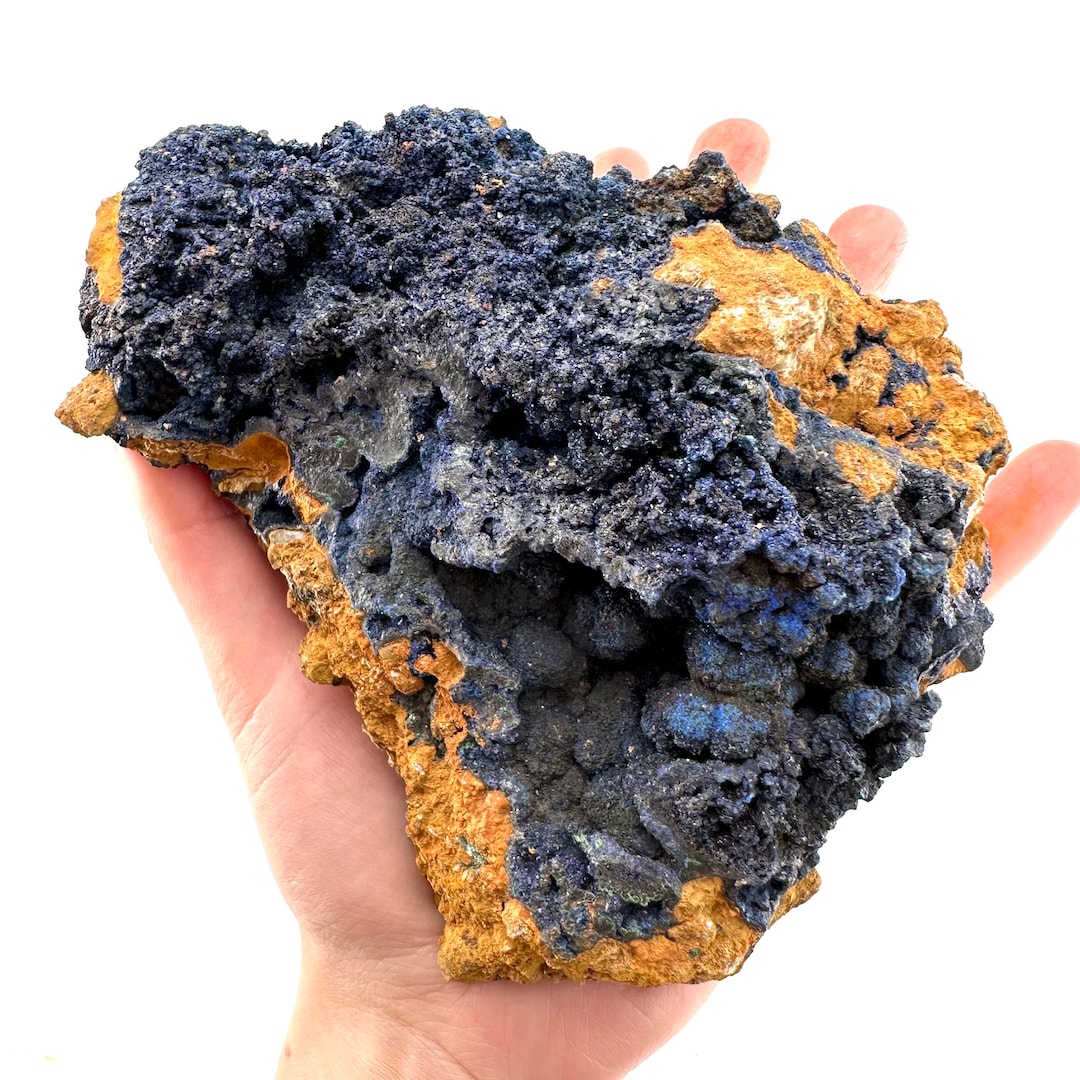 Raw Azurite With Malachite (congo), Raw Azurite, Azurite Specimen ...