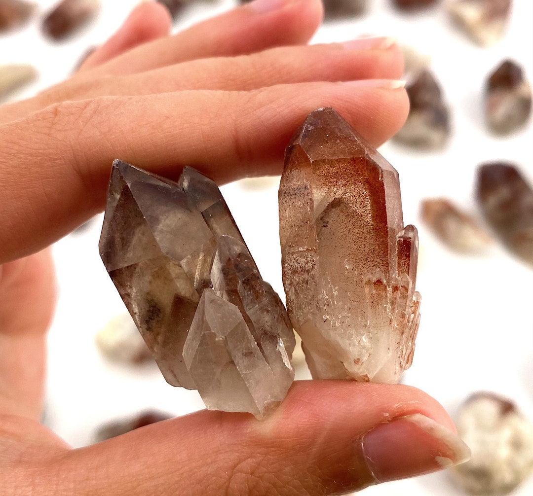 ONE Red Phantom Quartz Point (zimbabwe), Fire Quartz, Red Quartz ...