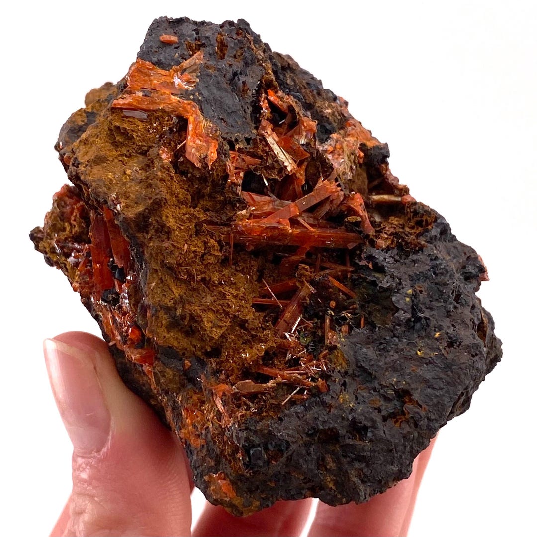 Raw Crocoite Specimen | Orange Crystal Mineral From Tasmania, Australia ...