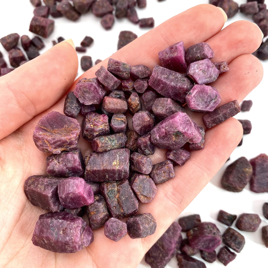 ONE Raw Ruby, Natural Red Ruby, Red Ruby, Etched Ruby - Etsy