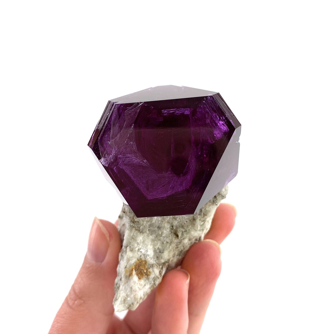 Purple Chromium Alum Crystal poland Lab Grown Crystal | Etsy