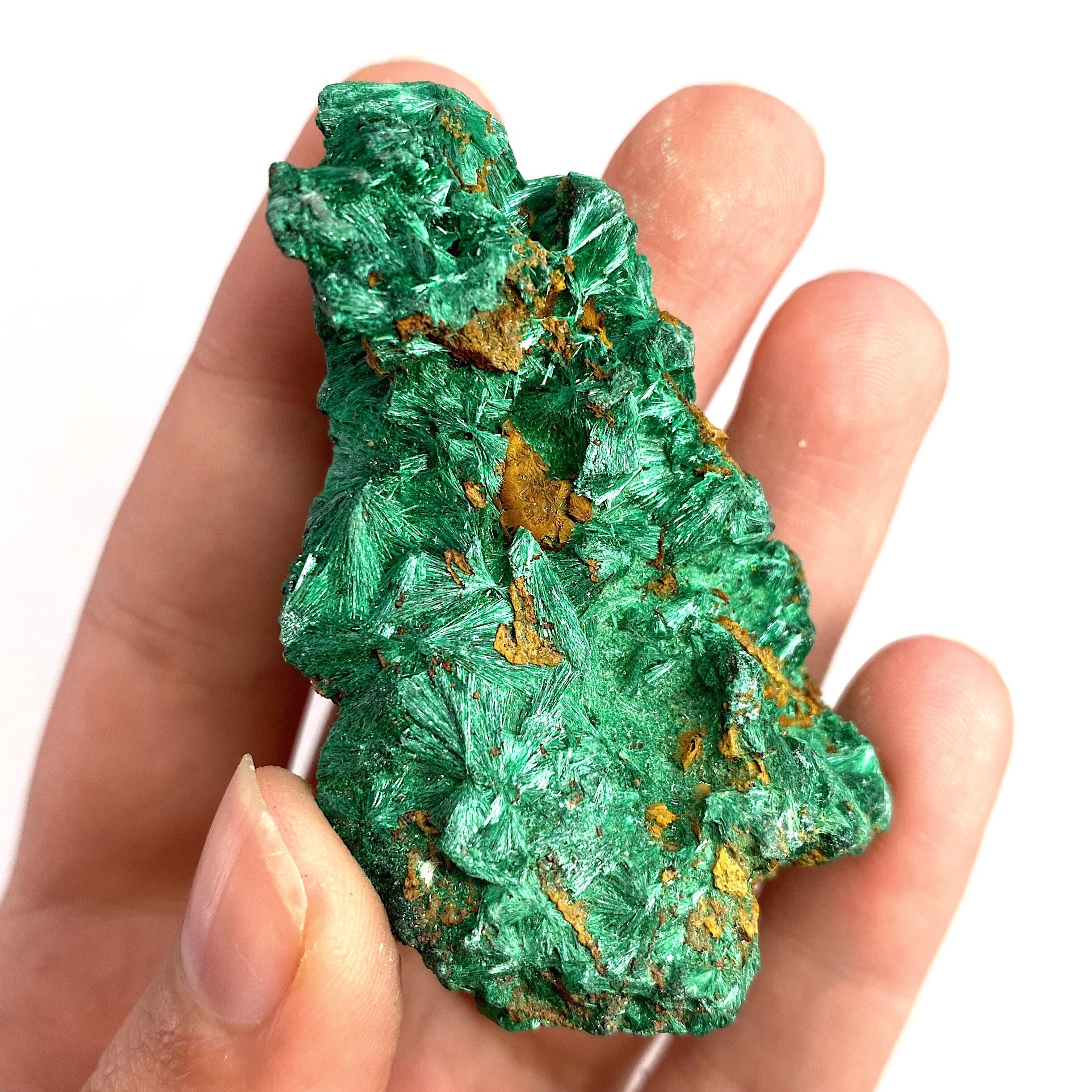 Fibrous Velvet Malachite Specimen Congo natural malachite | Etsy