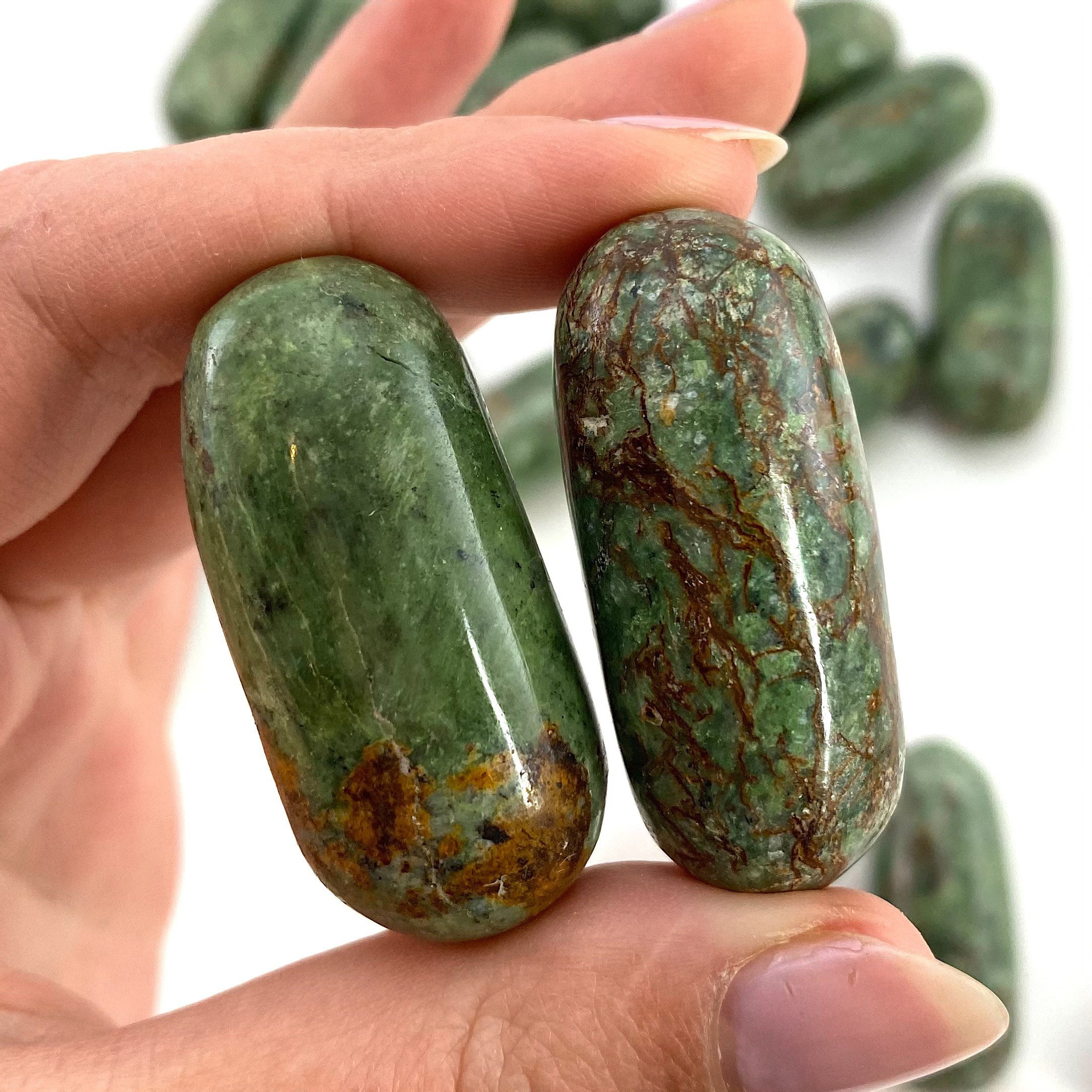 ONE Polished Chrysoprase green chrysoprase tumbled | Etsy
