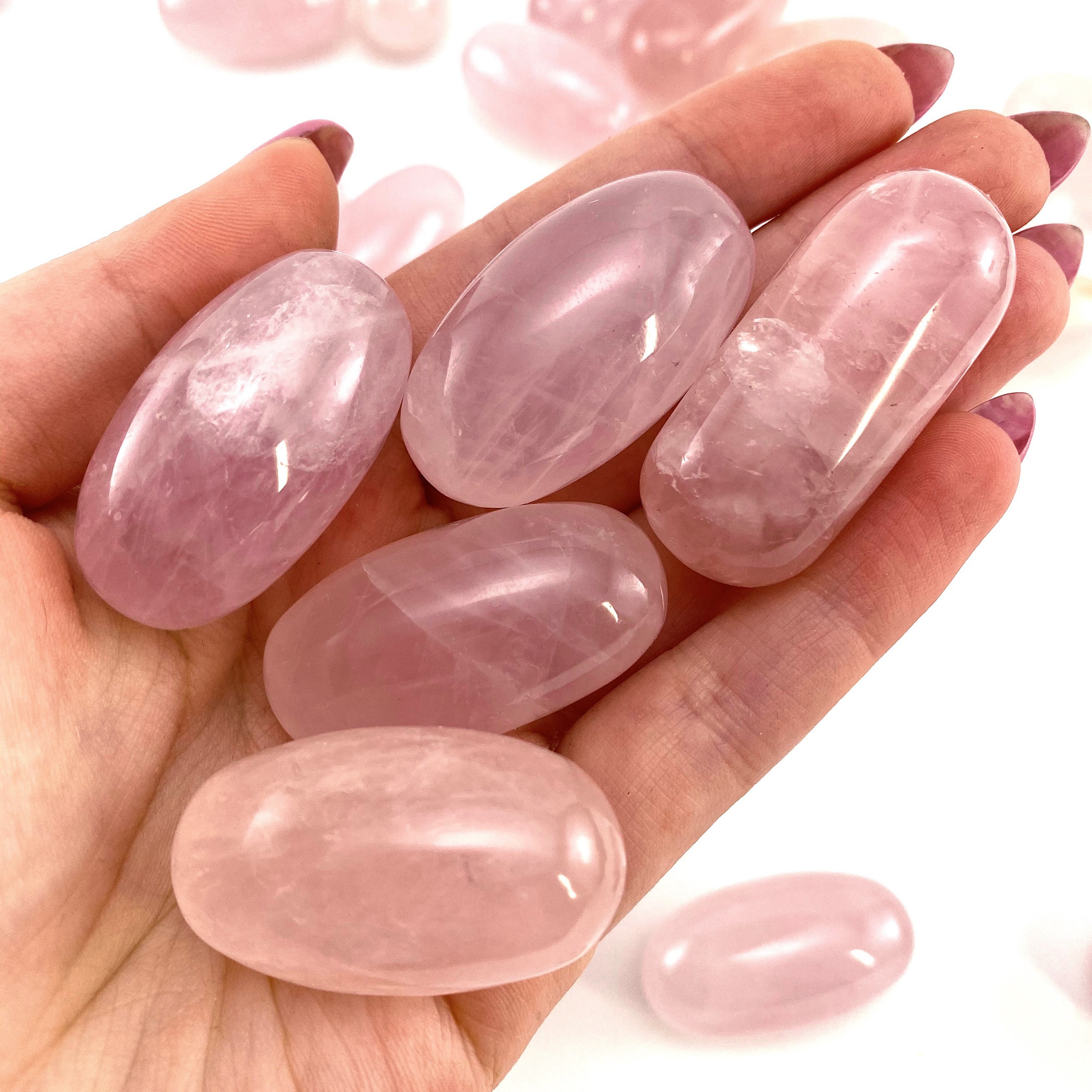 ONE Polished Rose Quartz natural rose quartz tumbled rose | Etsy