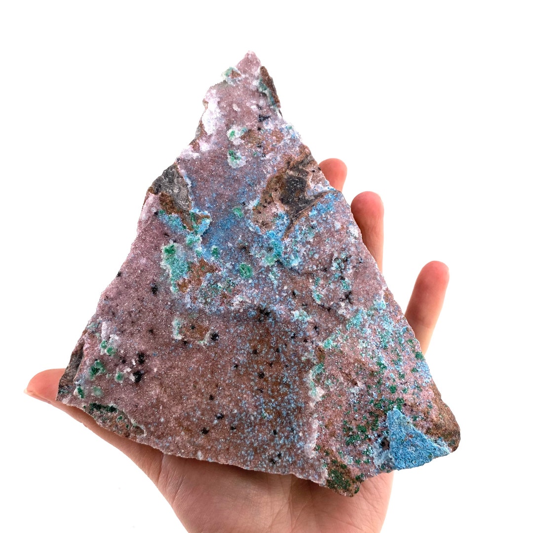 Sparkly Cobaltocalcite, Malachite, Heterogenite, & Chrysocolla | Raw ...