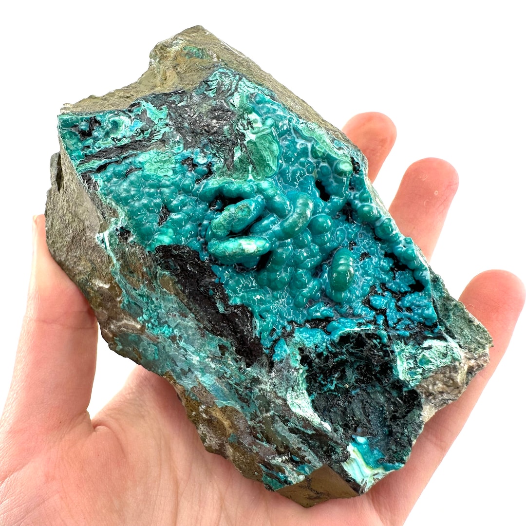 Chrysocolla Specimen (congo), Raw Chrysocolla, Botryoidal Chrysocolla ...