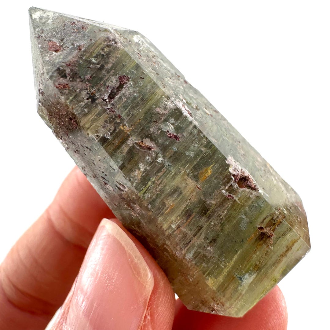 Phantom Quartz Point, Garden Quartz, Crystal Point, Lodolite Quartz - Etsy